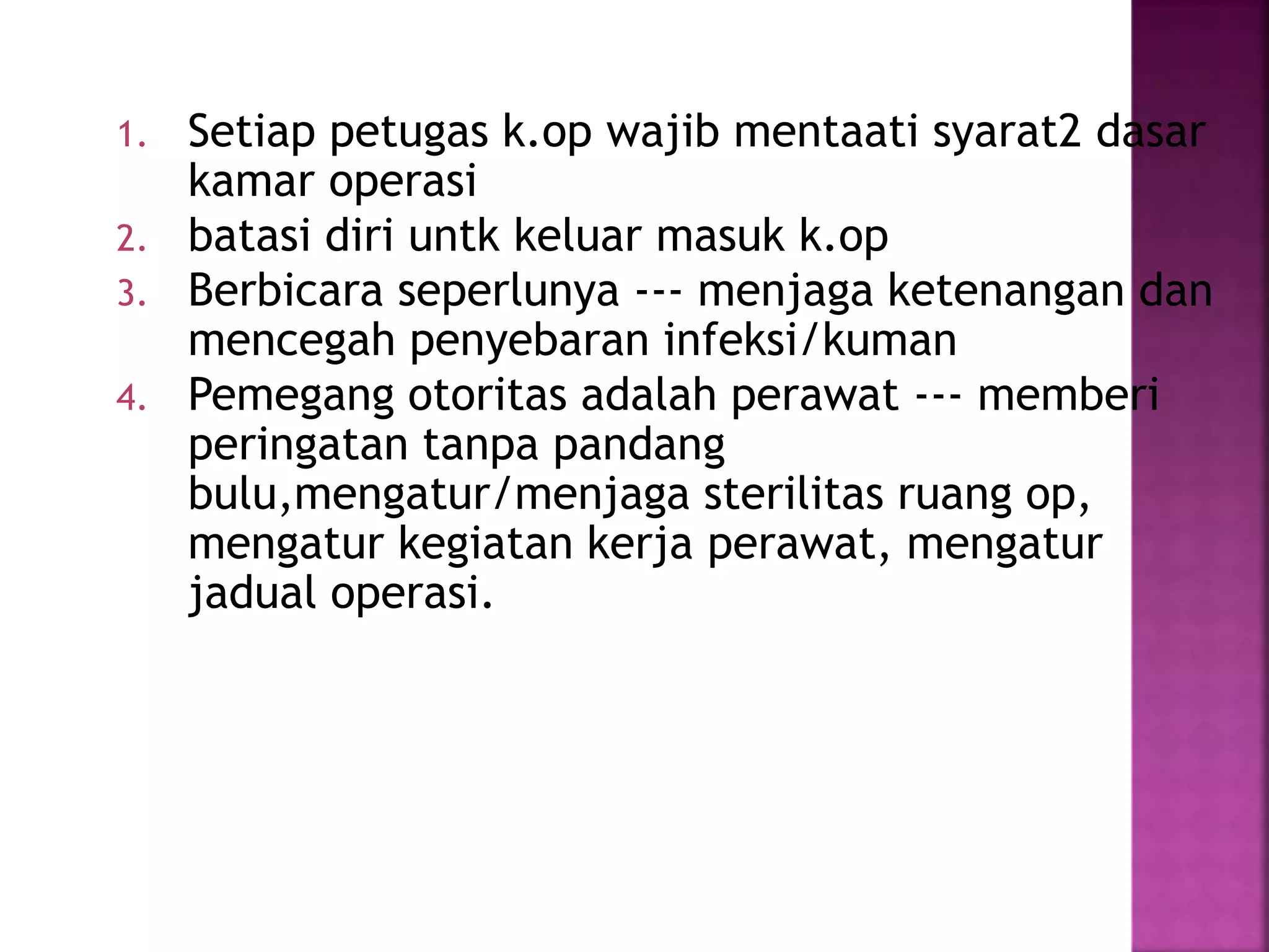 ETIKA KERJA KAMAR OPERASI | PPTX