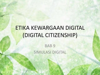 Etika kewargaan digital | PPTX