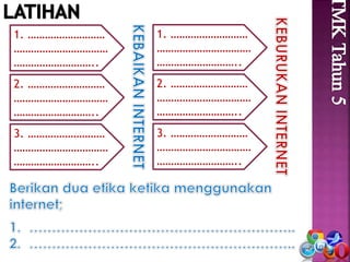 Etika penggunaan internet tmk tahun 5 | PPTX
