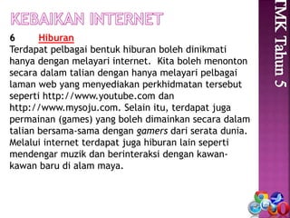 Etika penggunaan internet tmk tahun 5 | PPT