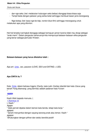 Etika pergaulan | PDF