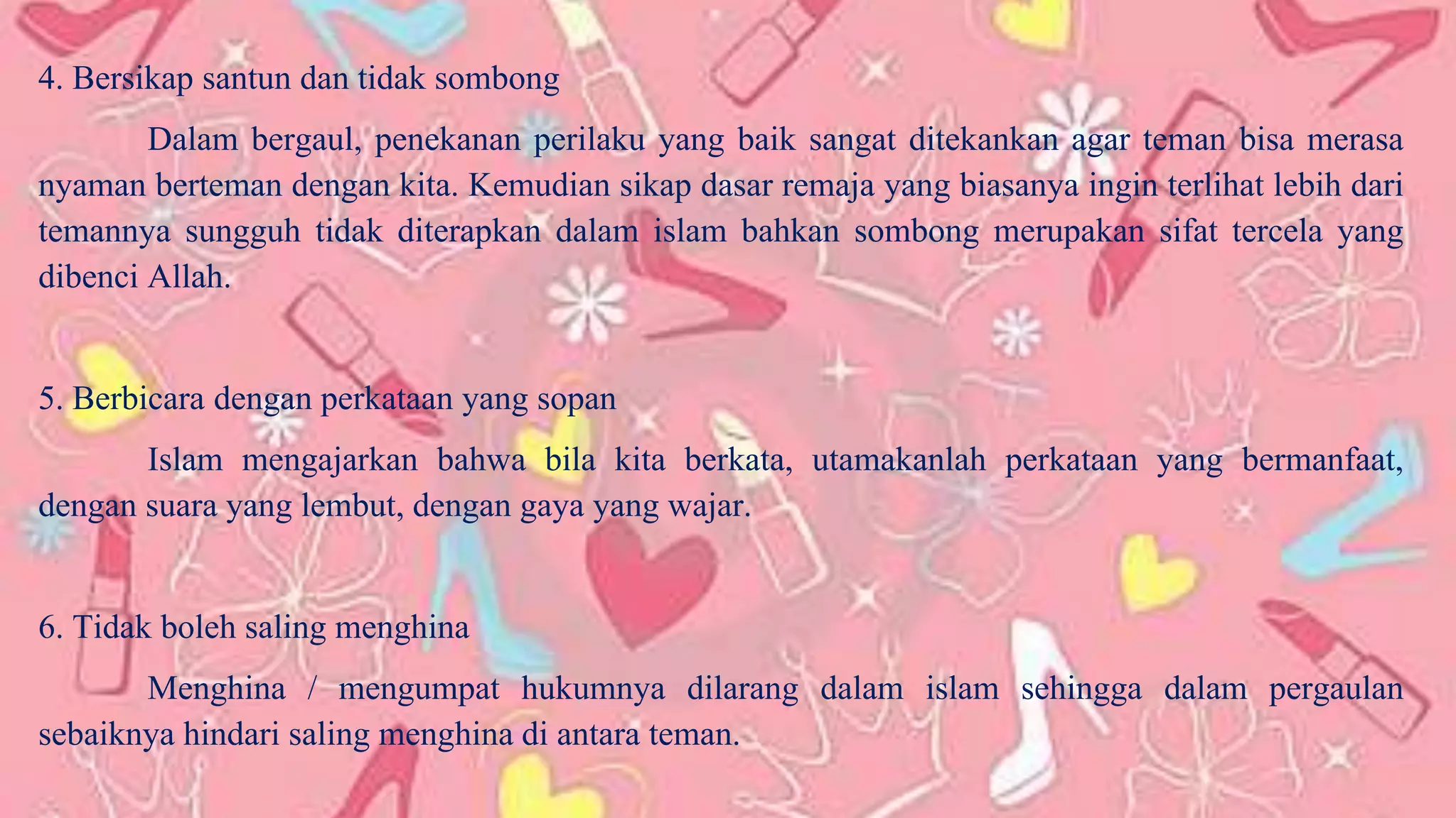 Etika pergaulan remaja dalam pandangan islam | PPTX