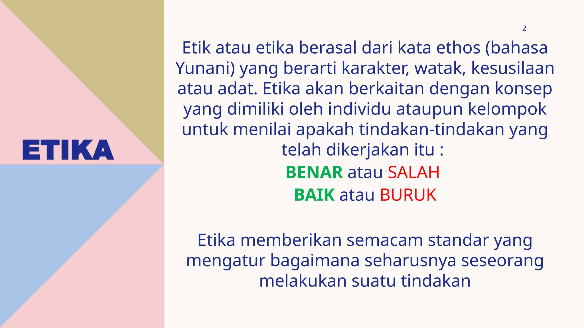 Etika Profesi bagi mahasiswa (pertemuan 1) | PPTX