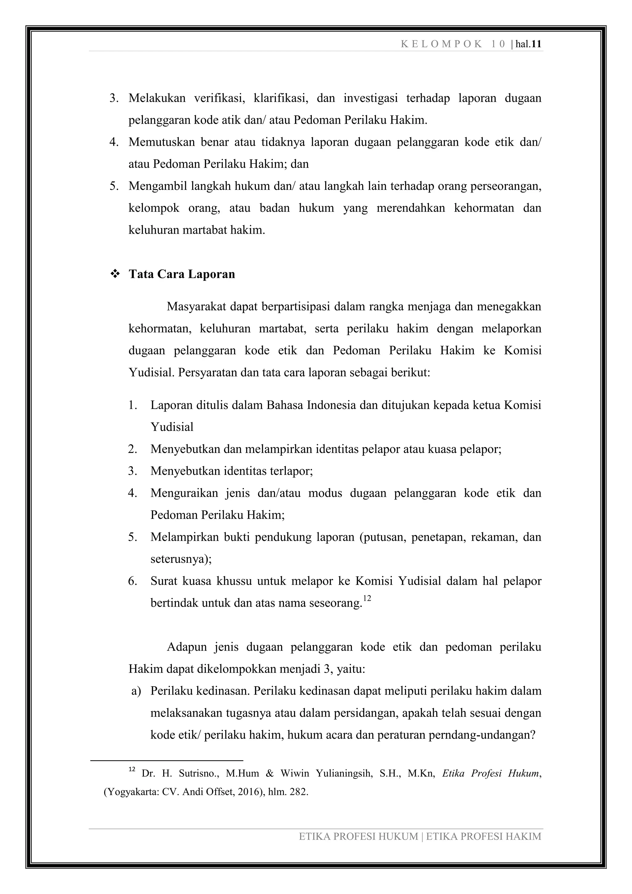 Etika Profesi Hakim | PDF