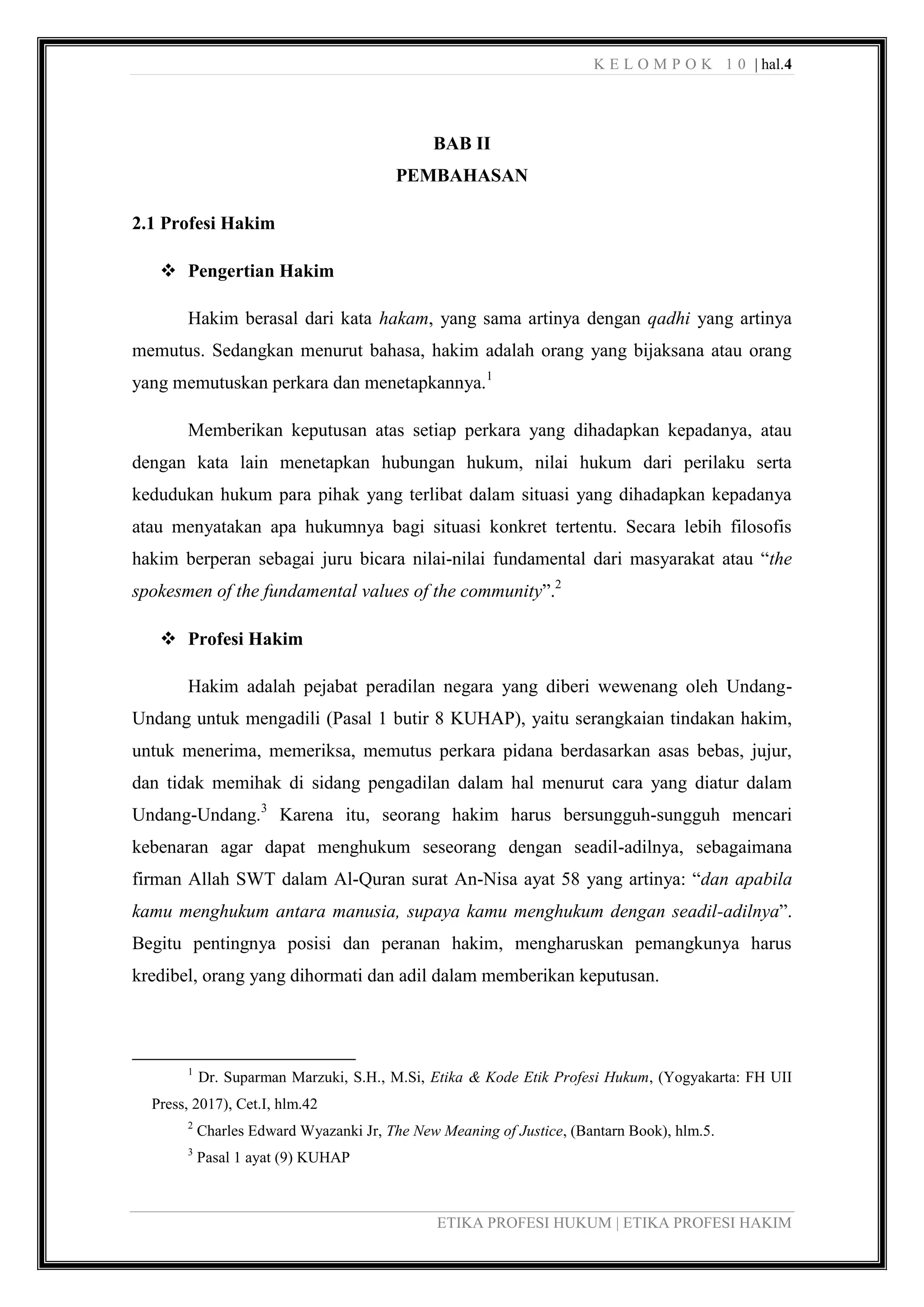 Etika Profesi Hakim | PDF