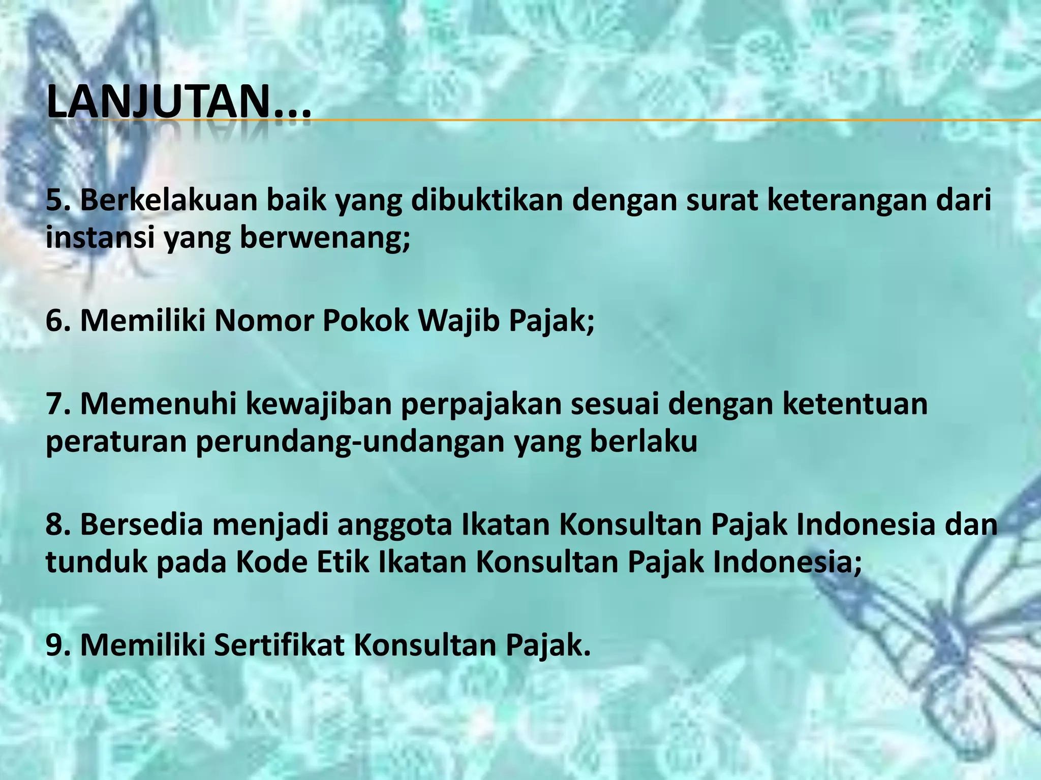 Etika profesi konsultan pajak | PPTX