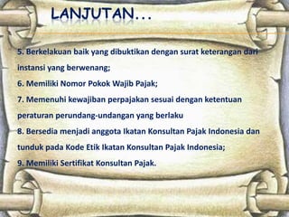 Etika profesi konsultan pajak | PPTX