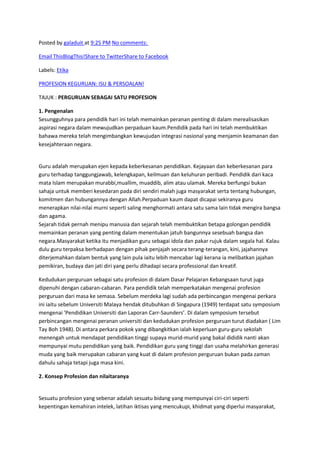 Etika profesion keguruan | DOCX