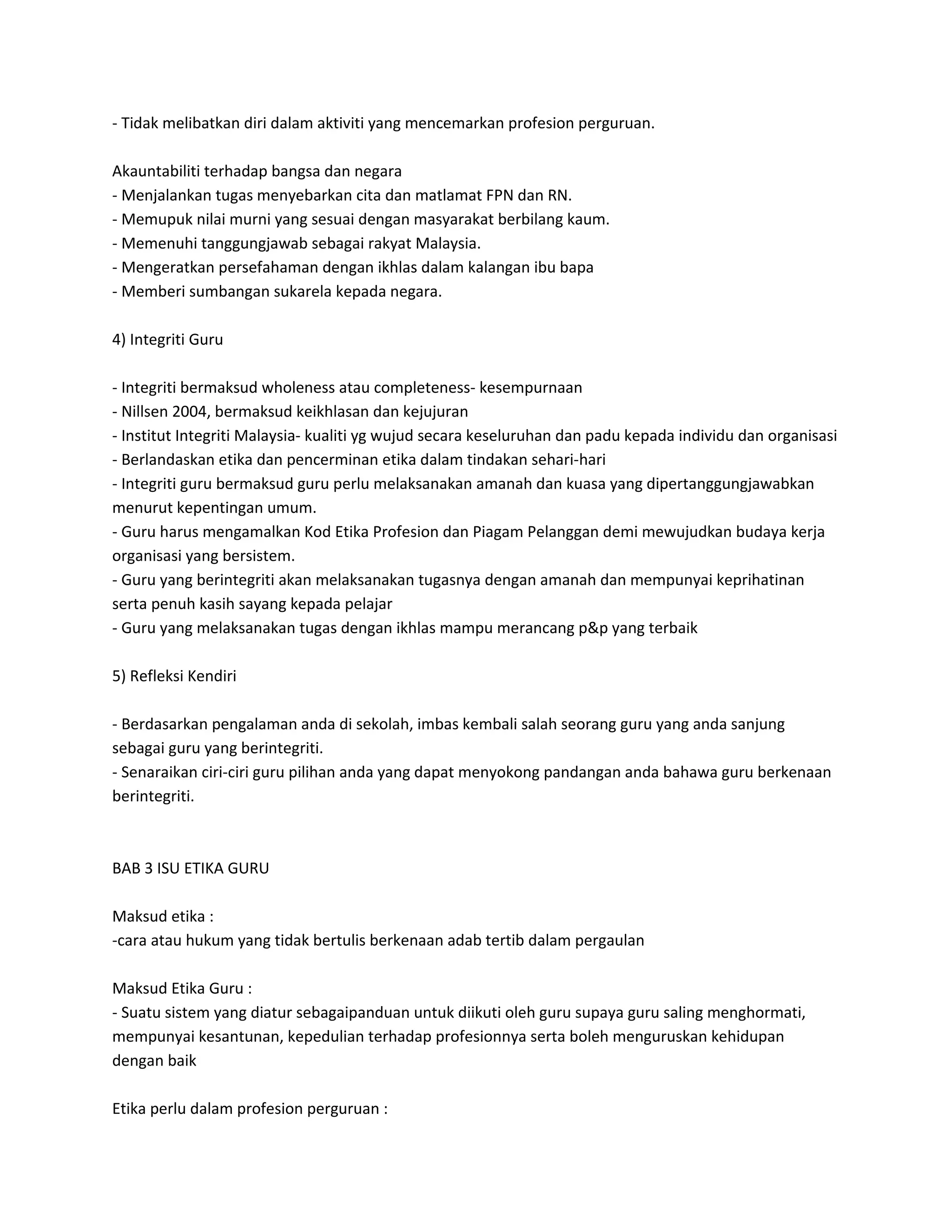 Etika profesion keguruan dan akauntablilti | DOC