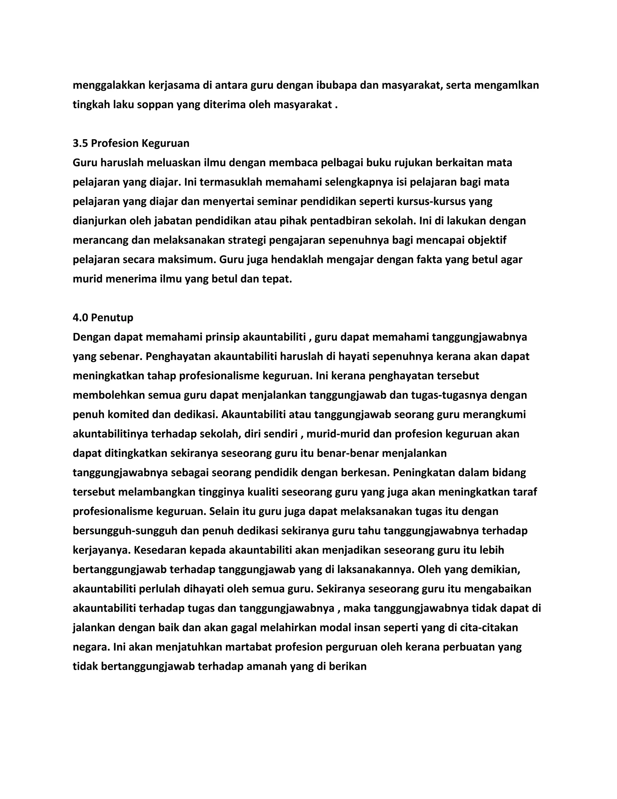 Etika profesion keguruan dan akauntablilti | DOC