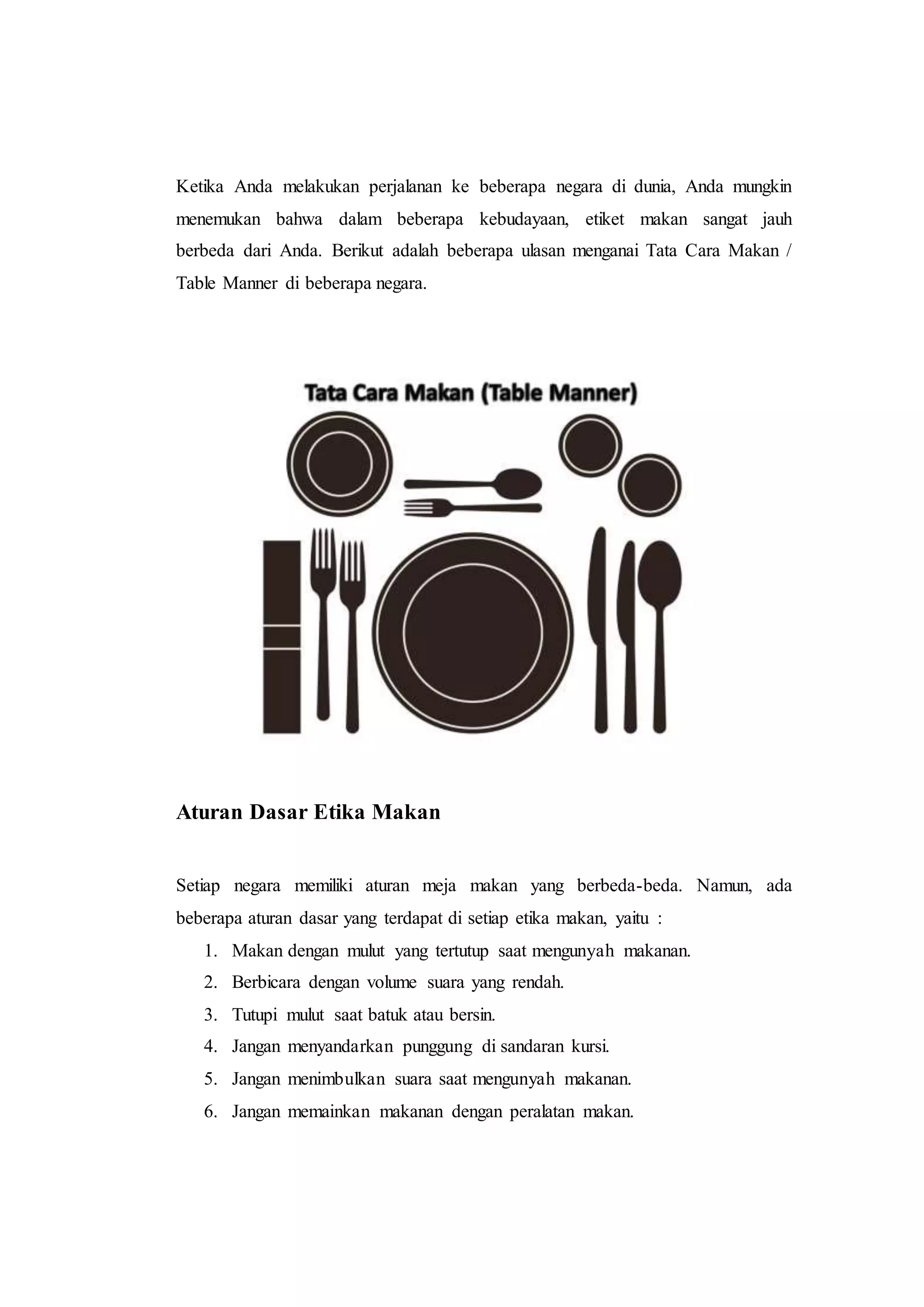 Etika profesi (table manner) | DOCX
