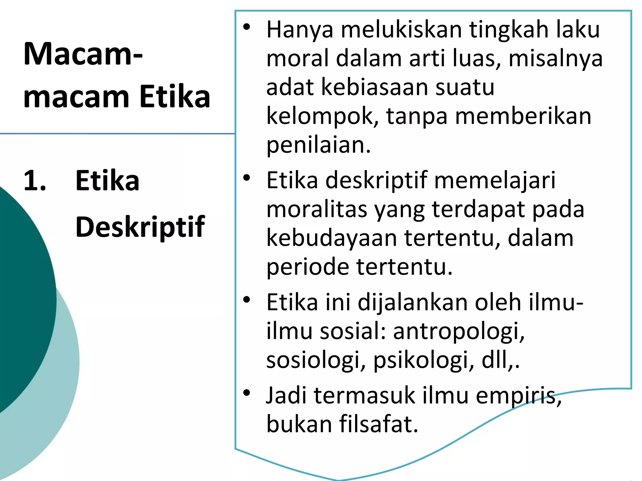 Etika sebuah pengantar (5) | PPT