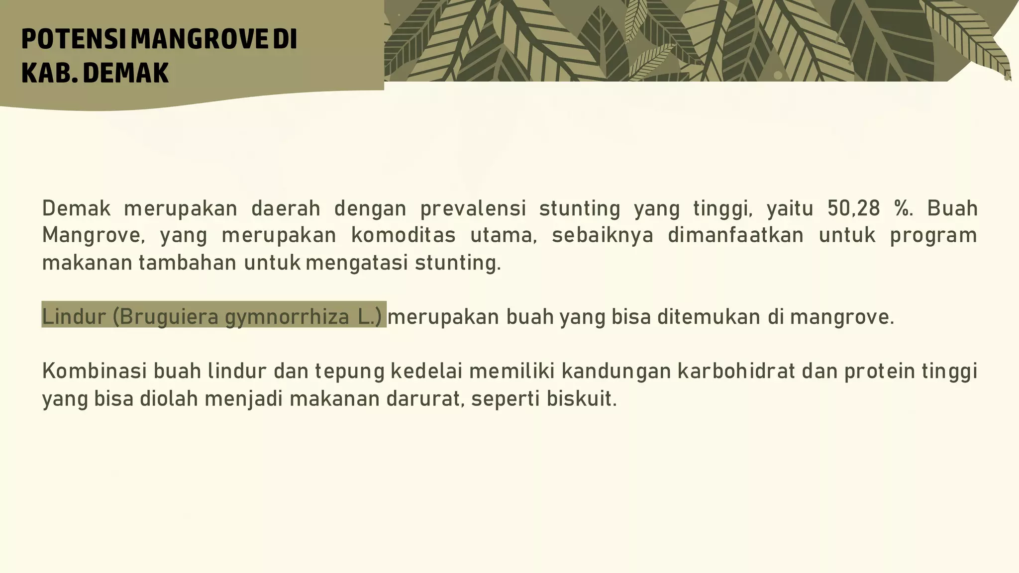 Dampak Pemanfaatan Hasil Produk Ekosistem Mangrove Pada Gizi Masyarakat ...