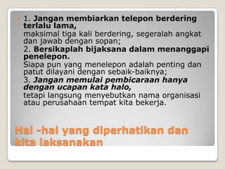 Etiket bertelepon | PPTX