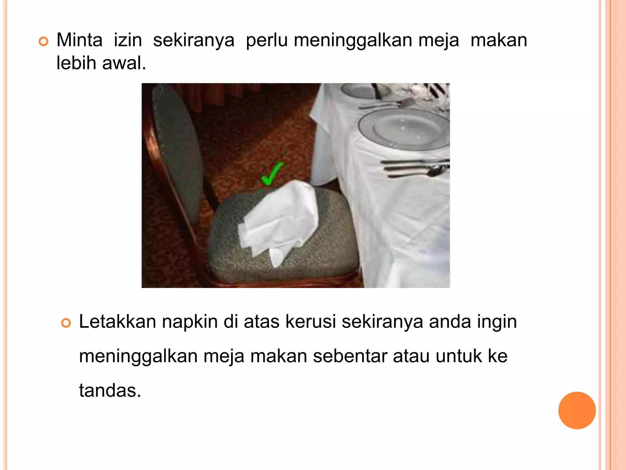 Etiket di meja makan | PPTX