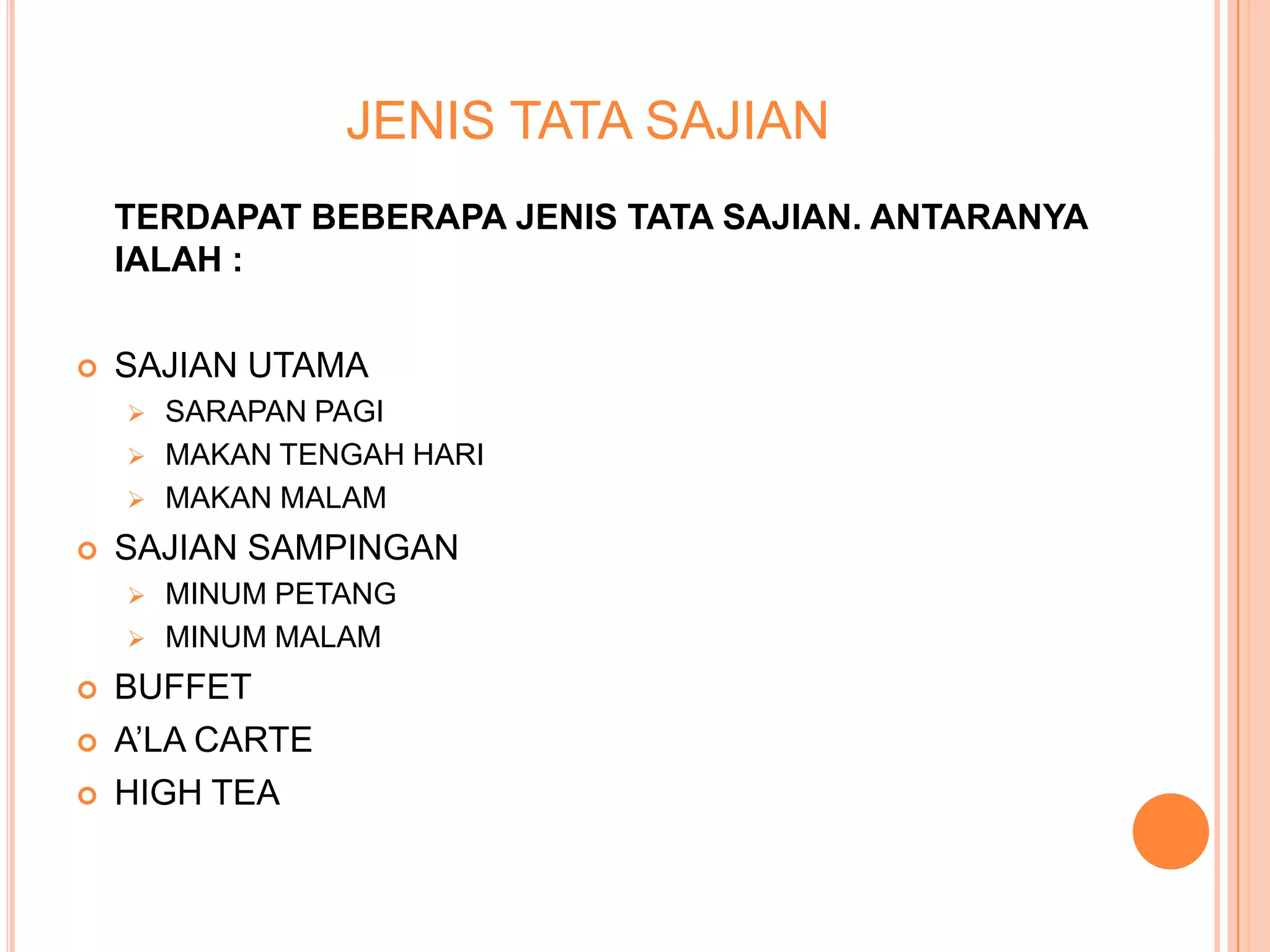 Etiket di meja makan | PPTX