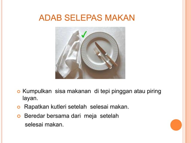 Etiket di meja makan | PPTX