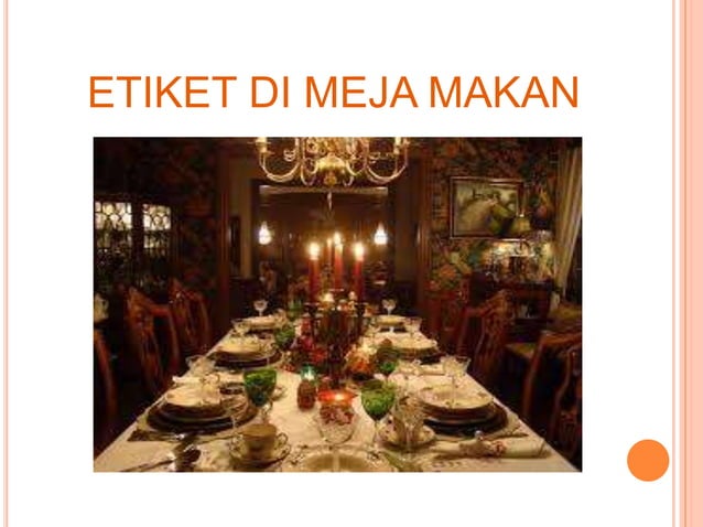 Etiket di meja makan | PPTX
