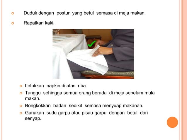 Etiket di meja makan | PPTX