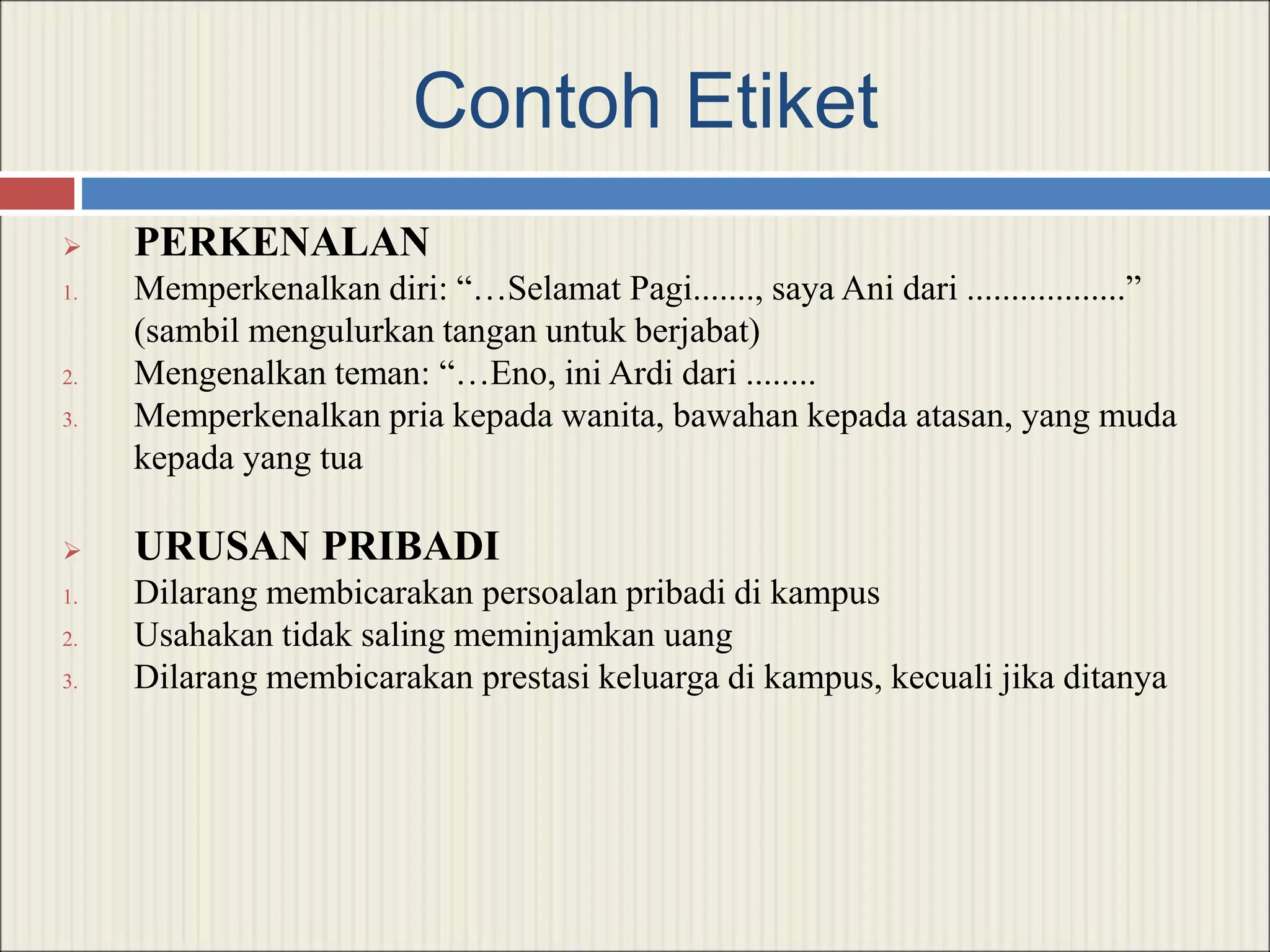 Etiket dan Etika dalam Keprotokolan Daerah | PPT