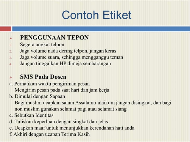 Etiket dan Etika dalam Keprotokolan Daerah | PPT