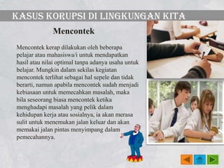 Etik umb tindakan korupsi | PPTX