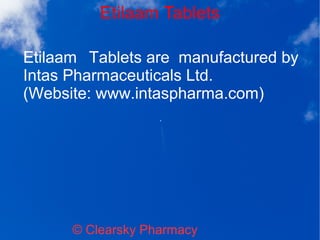 Etizolam Tablets (Etilaam) | ODP
