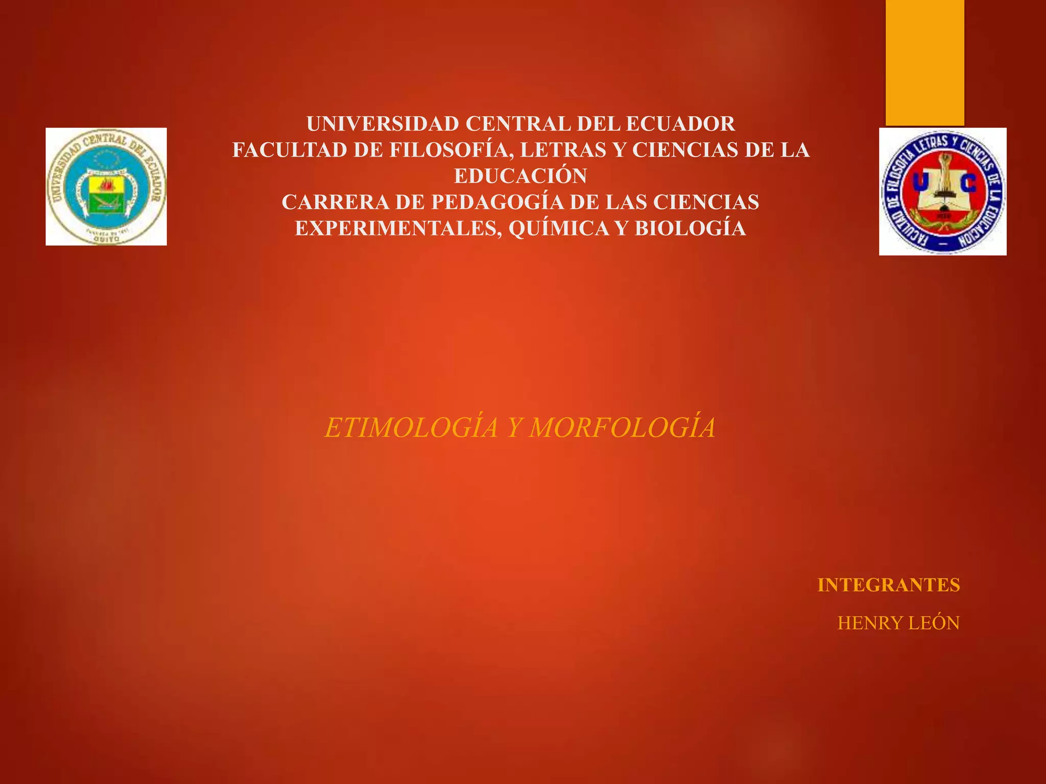 Etimología y morfologia | PPT