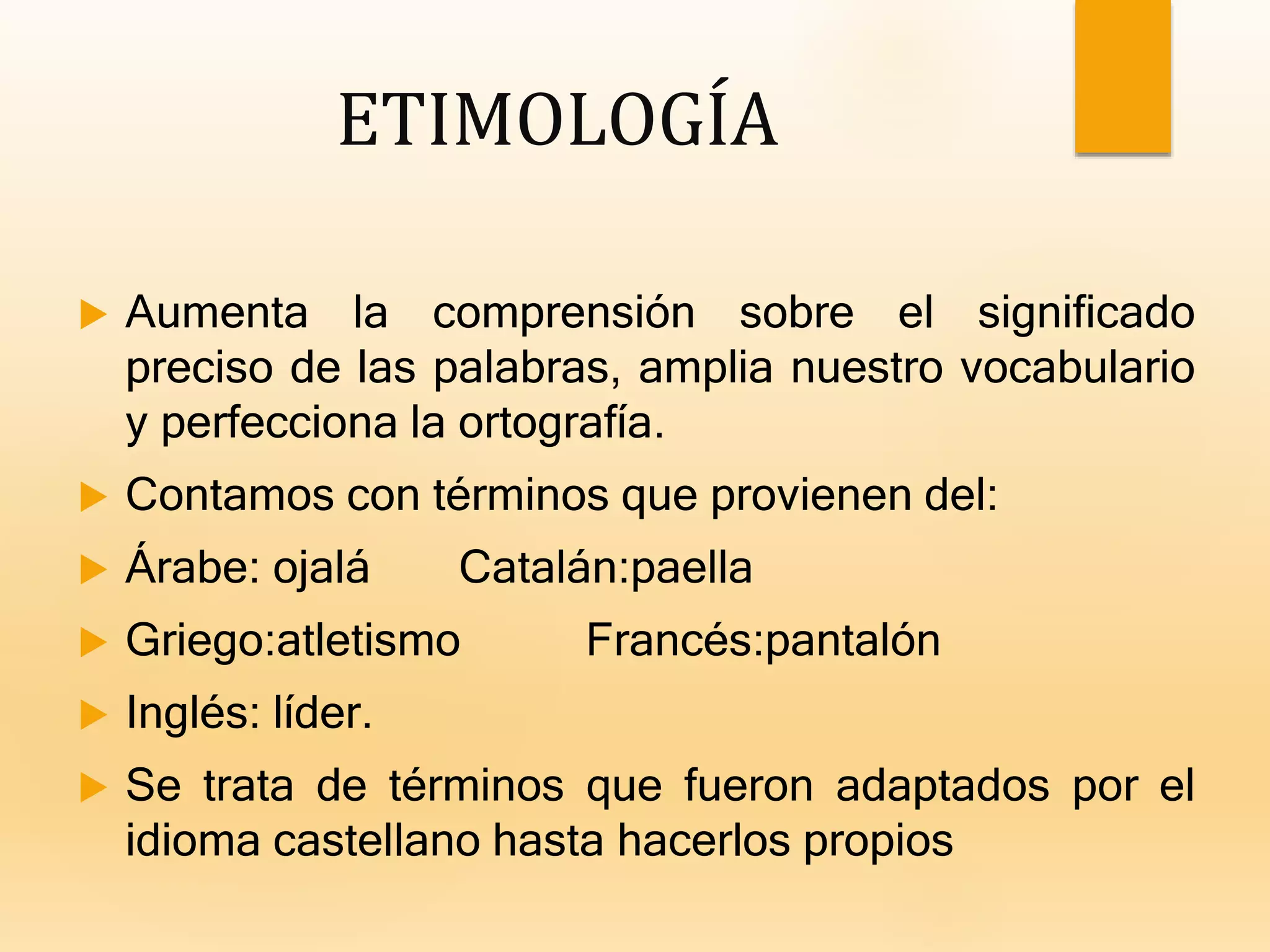 Etimología y morfologia | PPT