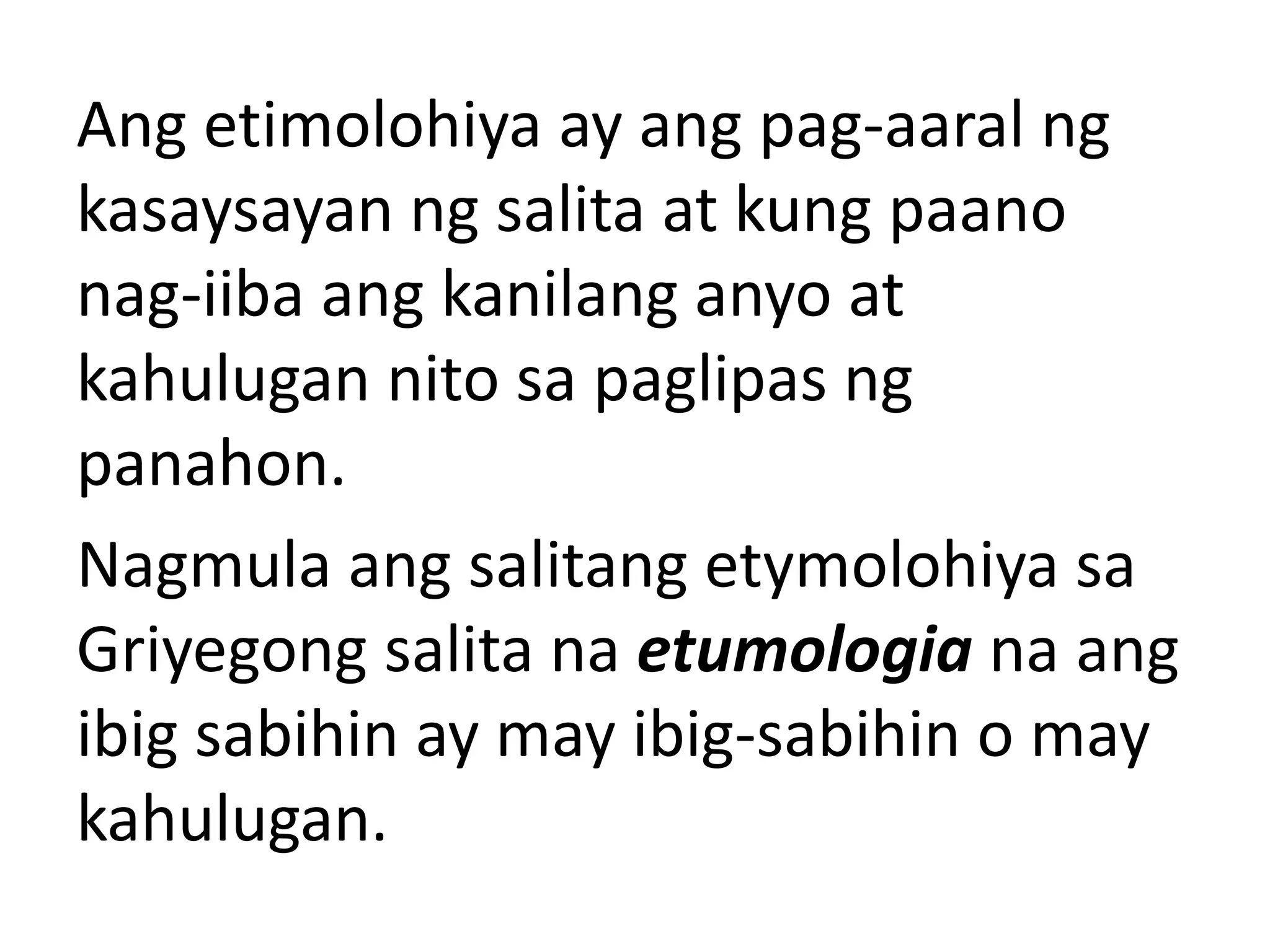 Filipino 9 Etimolohiya | PPTX