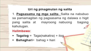 Grade 9- Etimolohiya at pinagmulan ng mga salita | PPTX