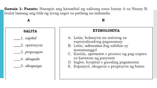 Etimolohiya, maikling kwento.powerpointx | PPTX
