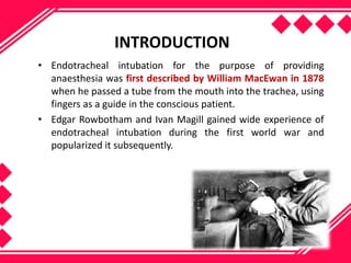 Endotracheal intubation | PPTX