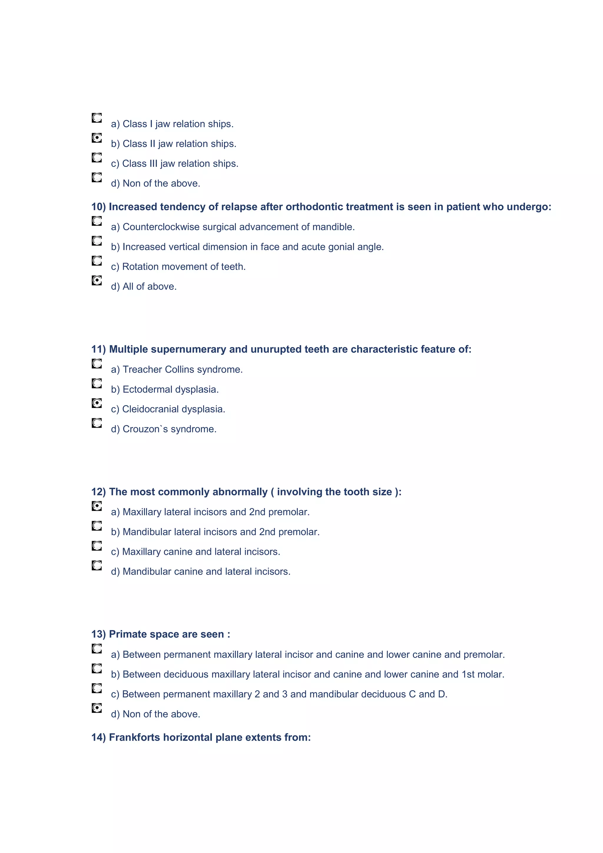 Orthodontics MCQ | PDF