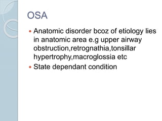 Etiology Of Obstructive sleep apnea | PPTX