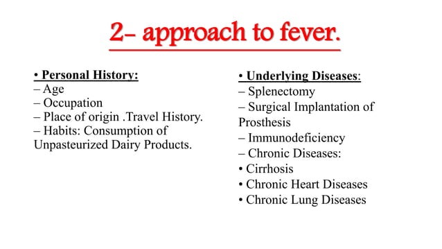 Etiology and approach of the fever | PPTX | Lung and Respiratory Health ...
