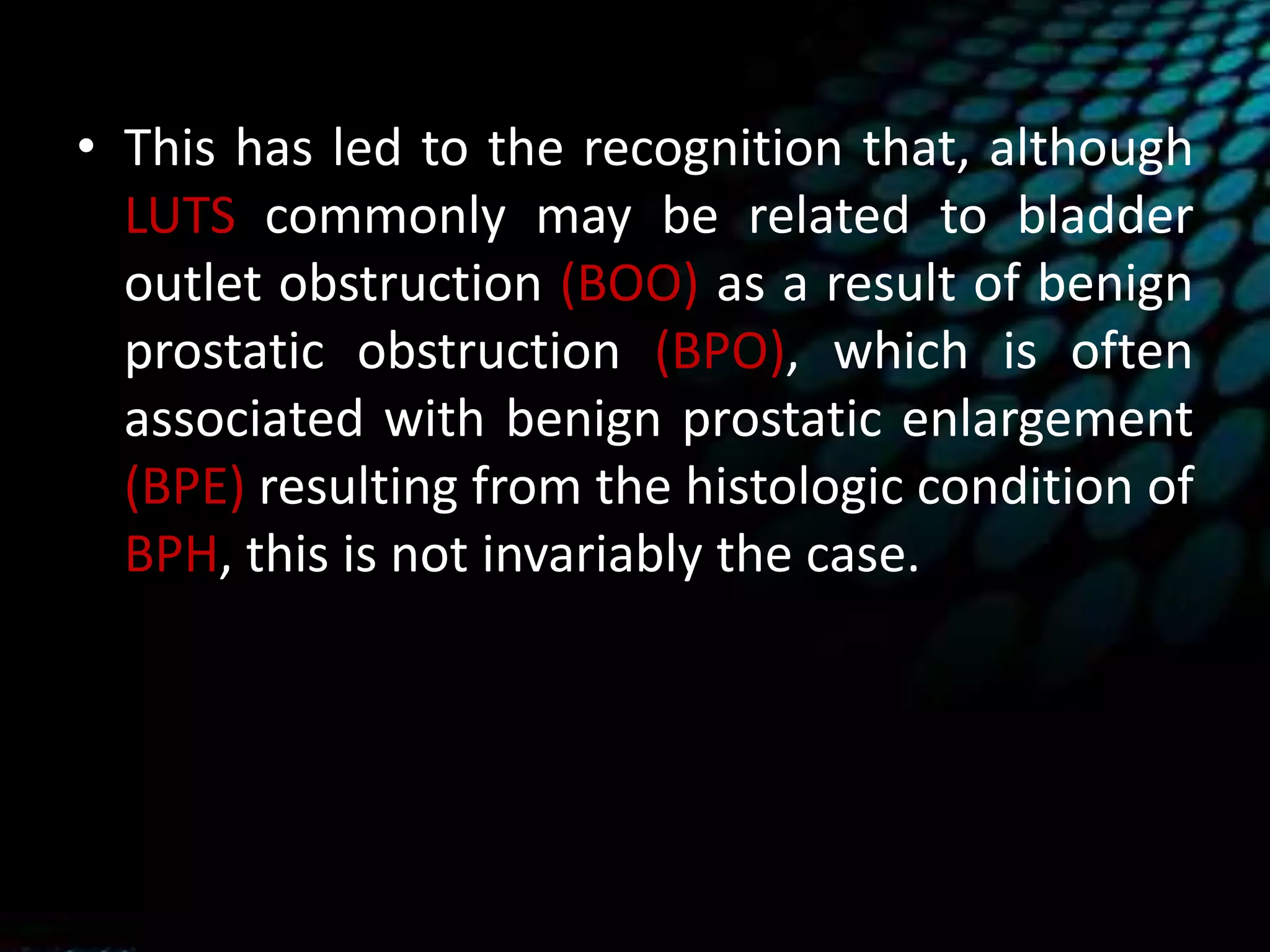 Etiology and pathophysiology of bph | PPTX