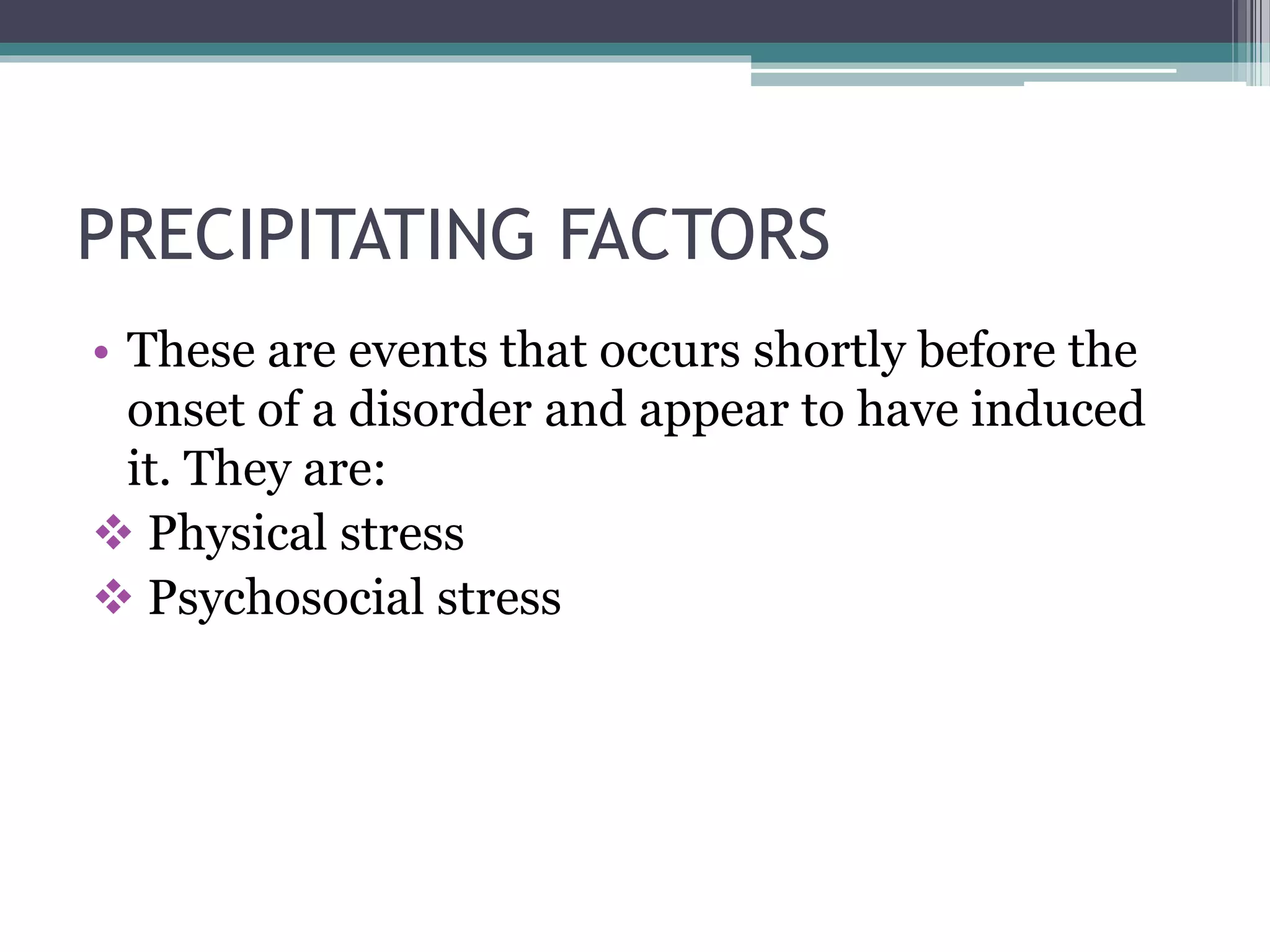 Etiology bio psychosocial factors | PPTX