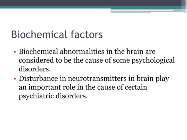 Etiology bio psychosocial factors | PPTX | Brain and Nervous System ...