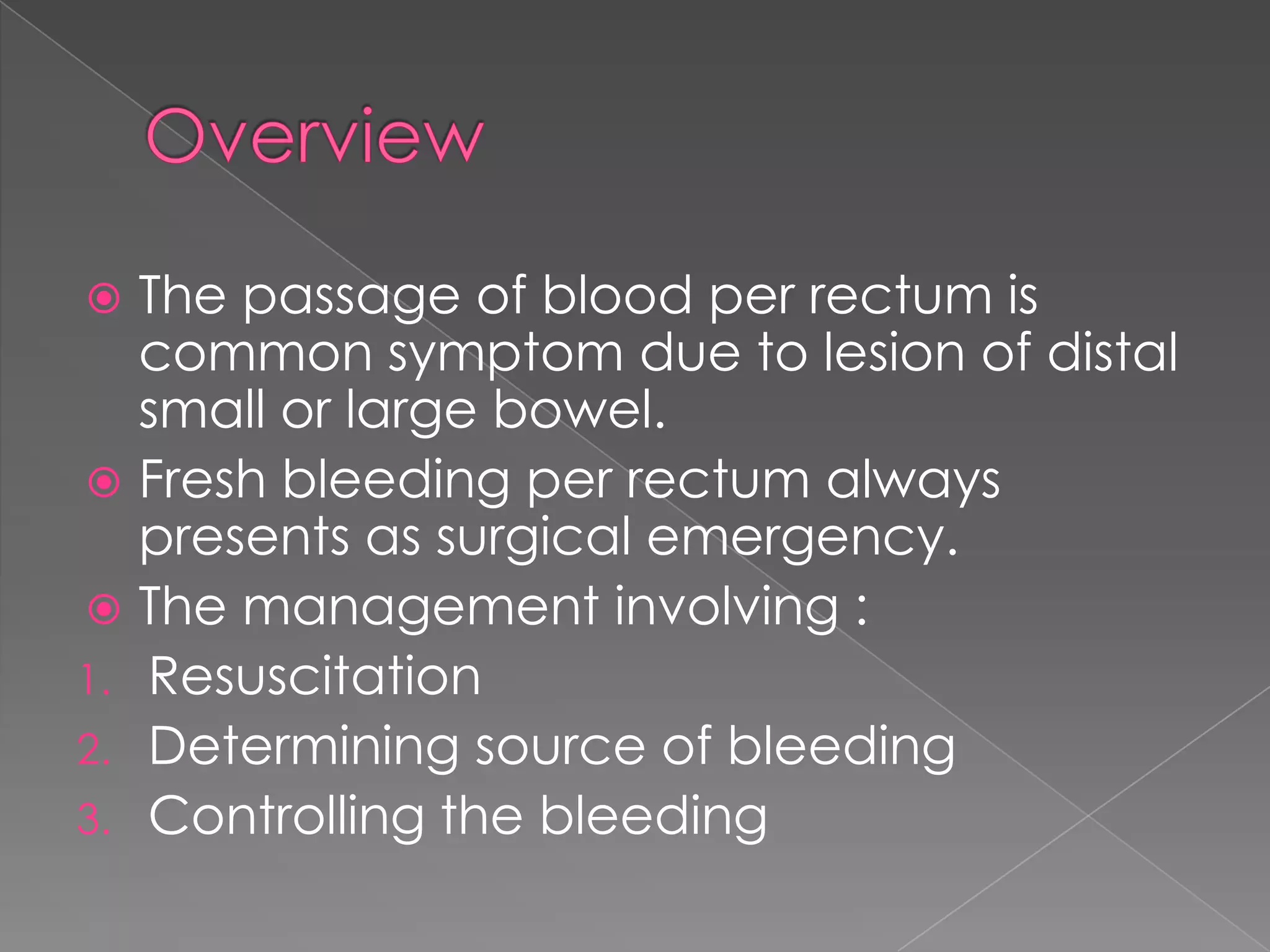 Etiology Bleeding Per Rectum | PPTX