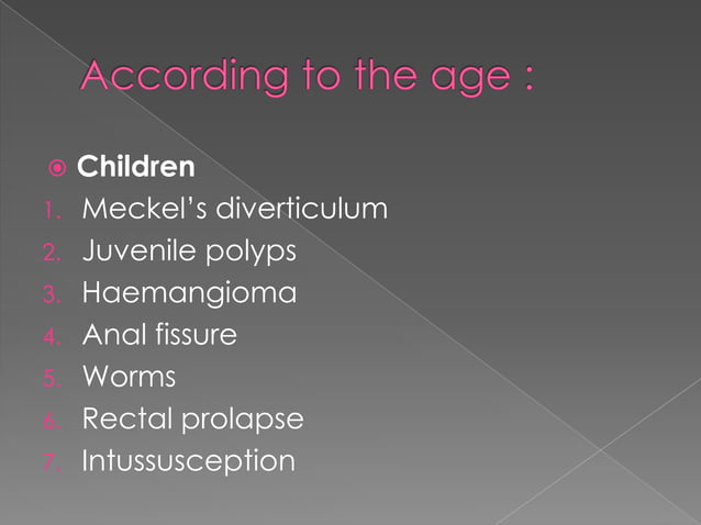 Etiology Bleeding Per Rectum | PPTX