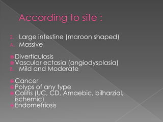 Etiology Bleeding Per Rectum | PPTX