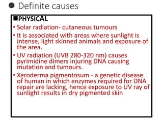 Etiology of neoplasm veterinary science (pathology) | PPTX
