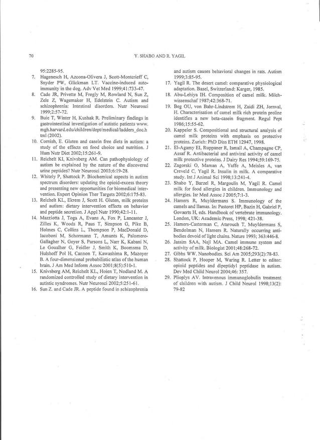 Etiology of autism and camel milk as therapyyagil | PDF