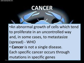 Etiology of cancer | PPTX