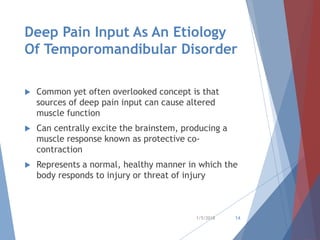 Etiology of functional disturbances in masticatory system | PPTX