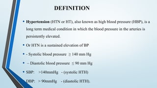 ETIOLOGY OF HYPERTENSION AND MANAGEMENT. pptx | PPTX