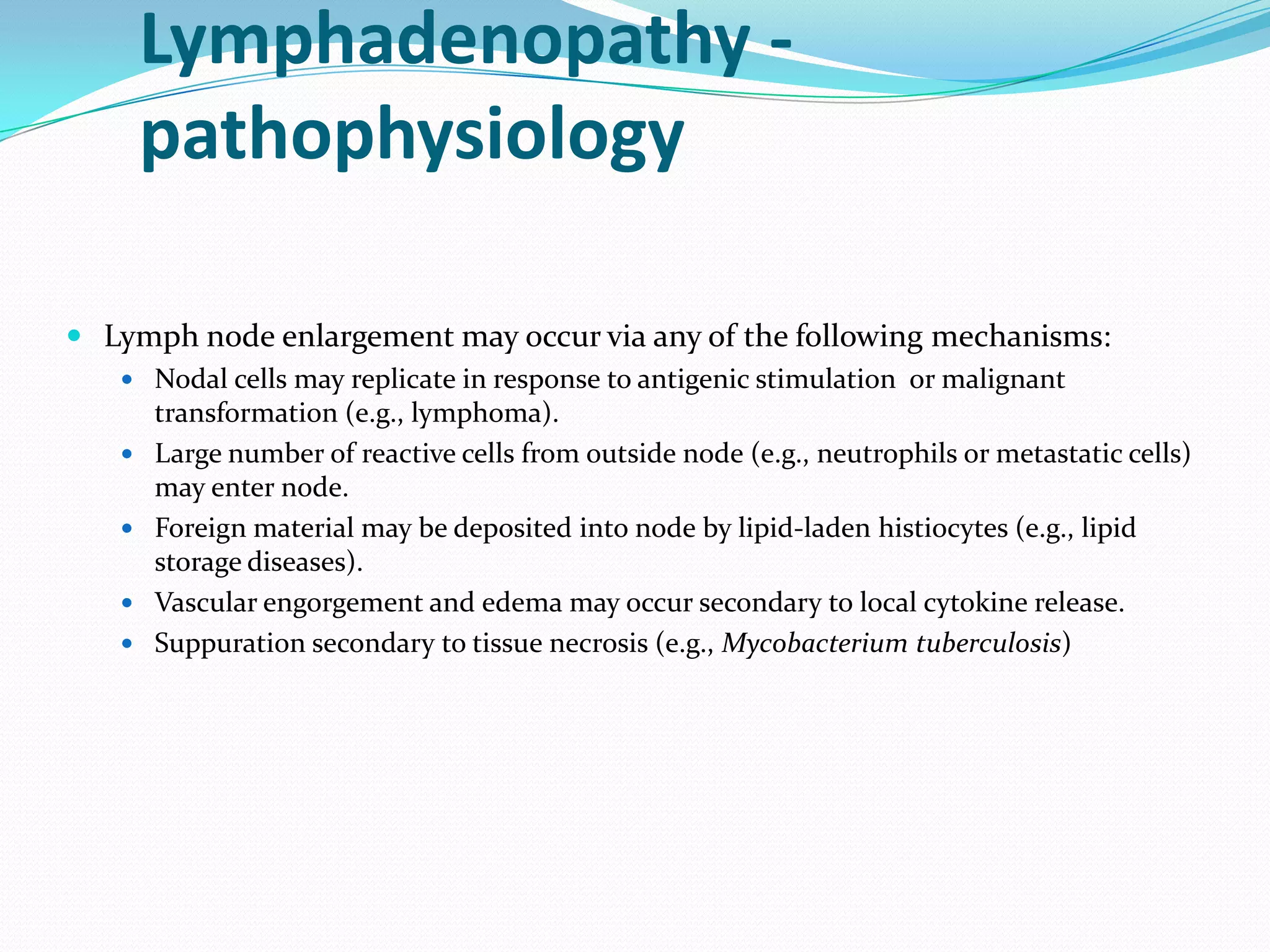 Etiology of lymphadenopathy | PPTX
