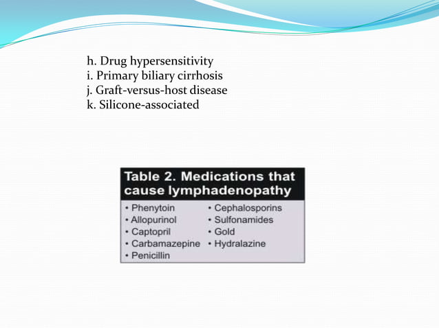 Etiology of lymphadenopathy | PPTX | Infectious Diseases | Diseases and ...