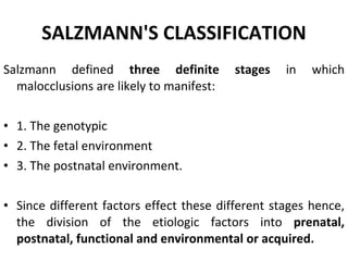 Etiology of malocclusion | PPT
